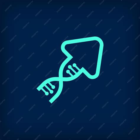 Premium Vector Linear Arrow Dna Form Design Health Science Research