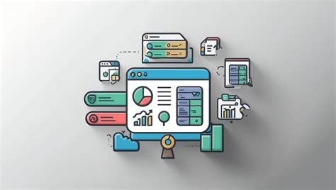 A Visually Appealing 3d Flat Icon Erp Dashboard And Analytics Concept With Copy Space For
