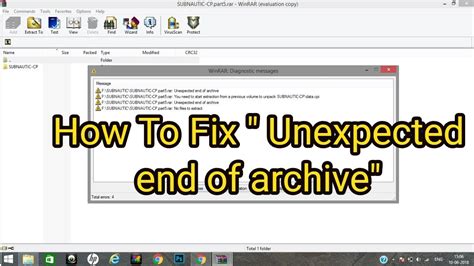 How To Fix “unexpected End Of Archive” Rarzip Message Youtube