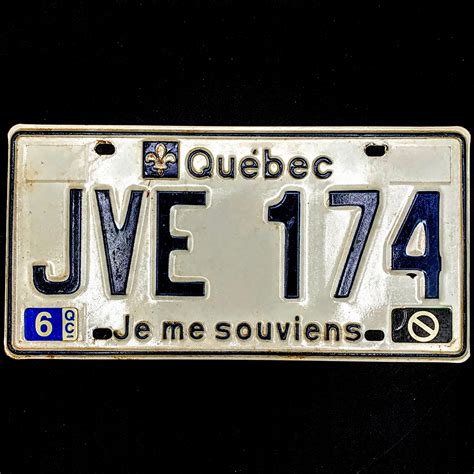 Quebec License Plate Parrys Vintage