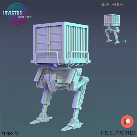 3d printable red planet courier bot settler machine siege engine