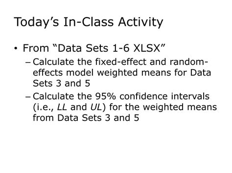 Ppt Eval 6970 Meta Analysis Fixed Effect And Random Effects Models