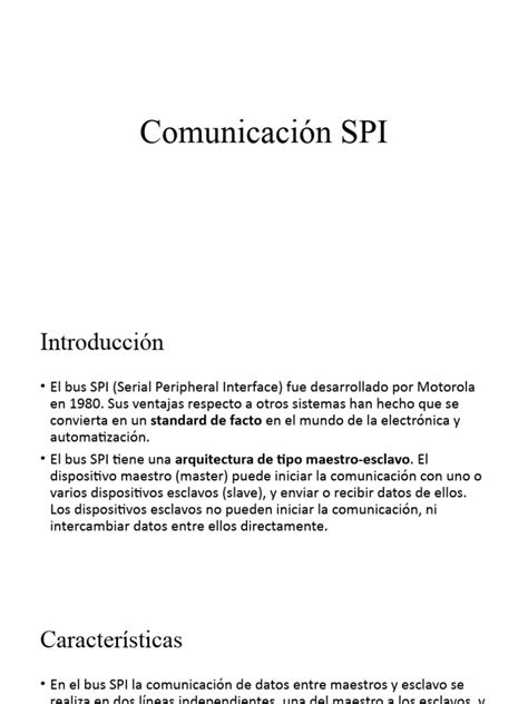 Comunicación Spi Pdf Ingeniería Informática Bienes Manufacturados