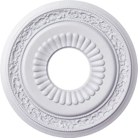 Ekena Millwork Cm20ln Endurathane Lauren Ceiling Medallion 20 5 8 Inch Od X 6 1 4 Inch Id X 1 3