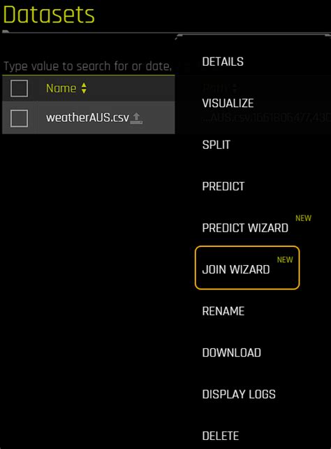 Dataset Join Wizard — Using Driverless Ai 224 Documentation