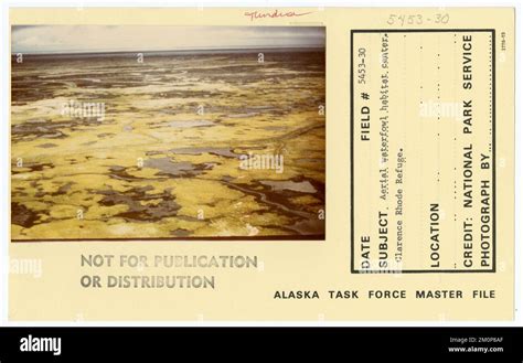 Aerial Waterfowl Habitat Center Clarence Rhode Refuge Alaska Task Force Photographs Stock