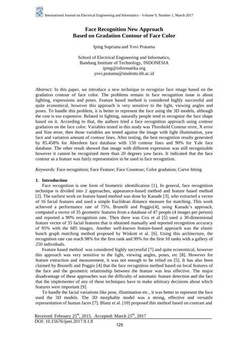 Pdf Face Recognition New Approach Based On Face Recognition New