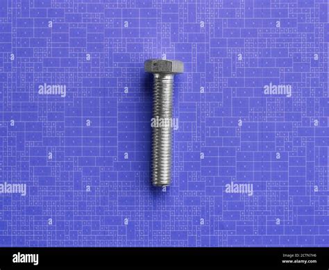 Screw On Blueprint Stock Photo Alamy