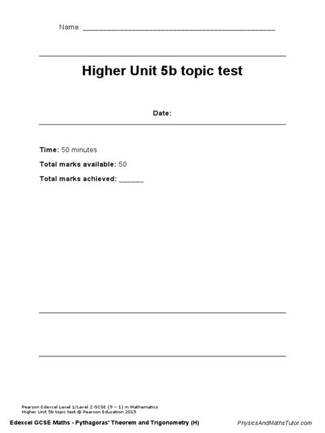 Pythagoras Theorem And Trigonometry H Pdf Trigonometric