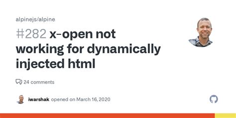 X Open Not Working For Dynamically Injected Html · Issue 282