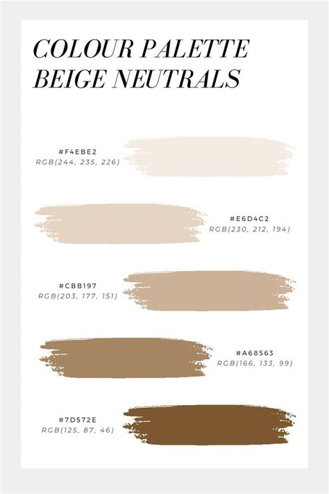 Colour Palette - Neutral Beige Tones | Rgb color codes, Hex color ...