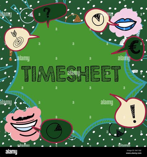Conceptual Caption Timesheet Business Overview Graphical Representation Of Period Time On Which