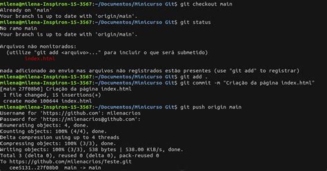 GitHub milenacrios MiniCurso Git e GitHub Repositório criado a fim de expor os conteúdos