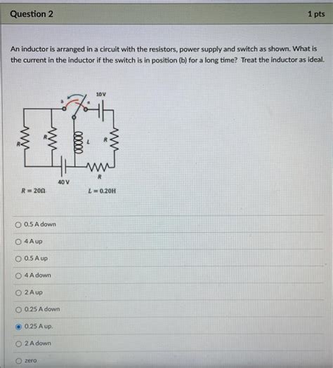 Solved Question Pts An Inductor Is Arranged In A Circuit Chegg
