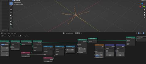 Create Random Curves And Distribute Circular In Geometry Nodes Basics