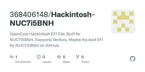 Github 368406148hackintosh Nuc7i5bnh Opencore Hackintosh Efi File Built For Nuc7i5bnh