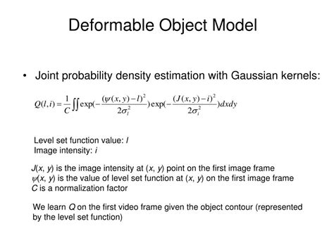 PPT Tracking Using A Highly Deformable Object Model PowerPoint Presentation ID