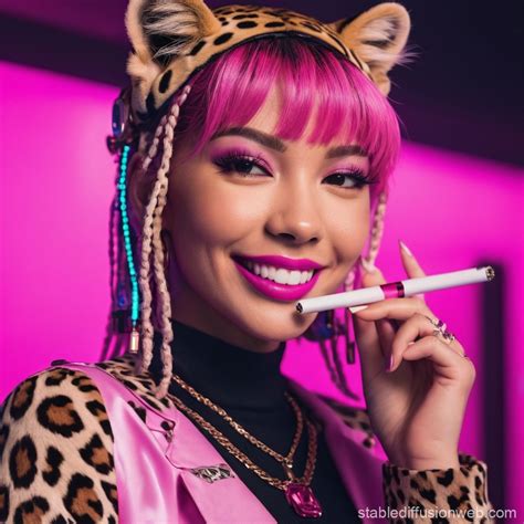 Leopard Smoking Smiling Stable Diffusion Online