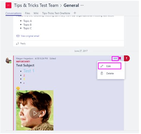 Microsoft Teams Edit Existing Messages Or Comments The Marks Group Small Business