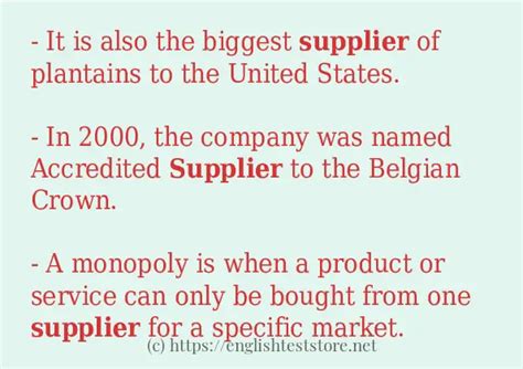 Supplier Some Example Sentences Englishteststore Blog