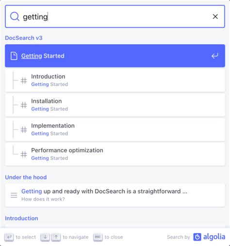 Docsearch Algolia