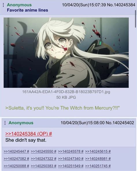 Quotation Rule Spoilers For Gundam The Witch From Mercury R196