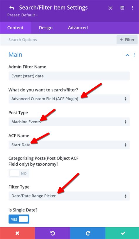 filter by acf date divi ajax filter documentation