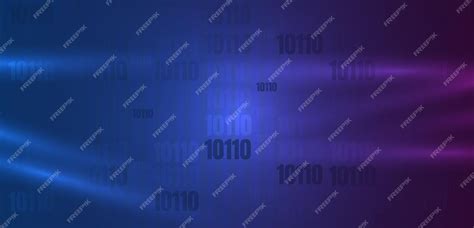 Premium Vector Abstract Binary Code Background Blue And Purple