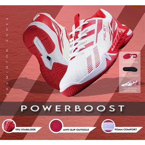 Felet Power Boost Badminton Shoes Shopee Malaysia