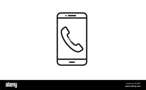 Smartphone Call Icon Mobile Communication Symbol For Mobile Phone