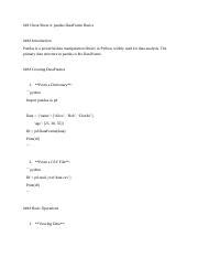 Mastering Pandas DataFrame Basics Cheat Sheet For Data Analysis Course Hero