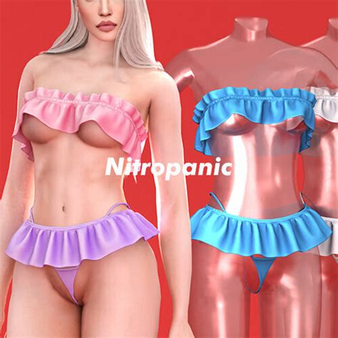 Nitropanic The Sims 4 Cc Ruffle Set Clothing Loverslab