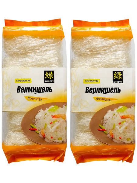 Макароны Midori вермишель фунчоза, 250 г - 2 шт - купить с доставкой по ...