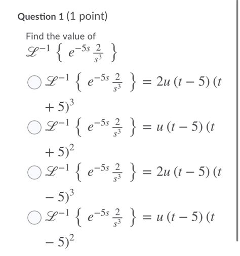 Solved Question Point Find The Value Of E S Chegg Com