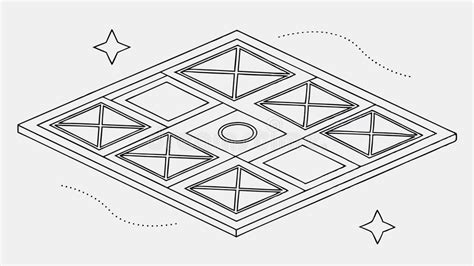 Abstract Geometric Grid Pattern Lines Shapes Vector Design Generative Ai Stock Vector