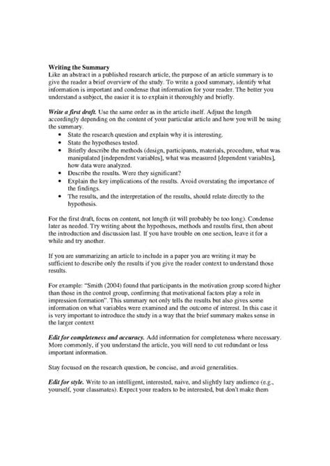 Research Pdf 53242 How To Summarize A Research Article1