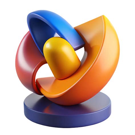 Beautiful Classic Abstract 3d Render Of Interlocking Shapes Premium 56946698 Png