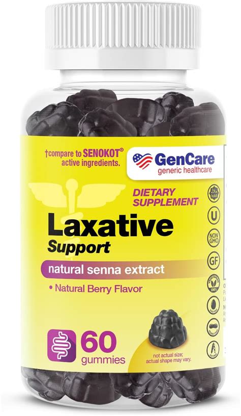 Gencare Laxative Support Gummies With Natural Senna