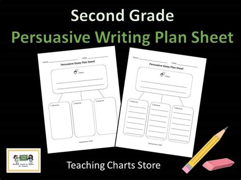 Second Grade Opinion Or Persuasive Essay Writing Plan Sheet By Teaching