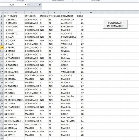 Consolidar Hojas De Un Libro Con Una Consulta Sql De UniÓn Excel Signum