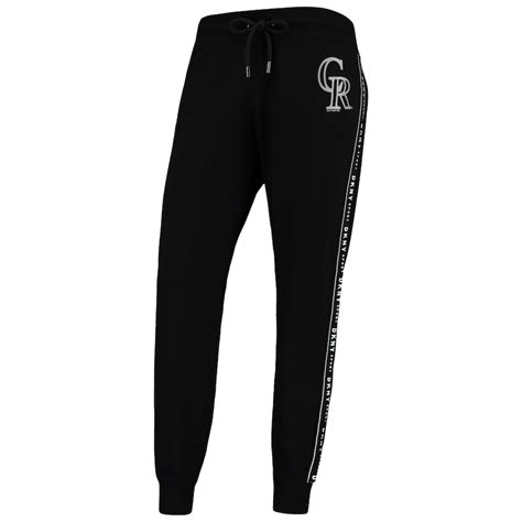 Womens Colorado Rockies Dkny Sport Black The Brooke Jogger Pants