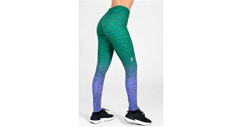 Legginsy Regular Z Pasem Pro Melange Verde Viola Nessi Sportswear