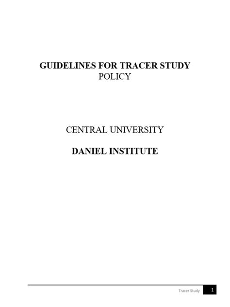 Guidelines For Tracer Studies Pdf Sampling Statistics Survey