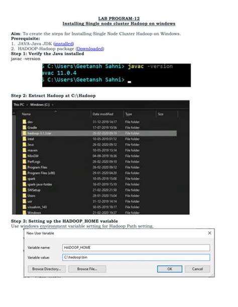 Word Count Program Execution Steps In Hadoop Pdf Programming