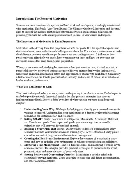 Introduction The Power Of Motivation Pdf Motivation Motivational