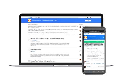 Verint Community Features Verint