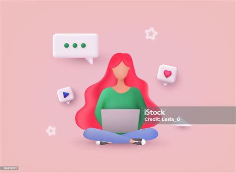 소셜 미디어 마케팅 인플루언서 마케팅 소셜 미디어 또는 네트워크 프로모션 Smm 배너 방문 페이지 전단지 3d 웹 벡터 일러스트레이션 3차원 형태에 대한 스톡 벡터 아트 및