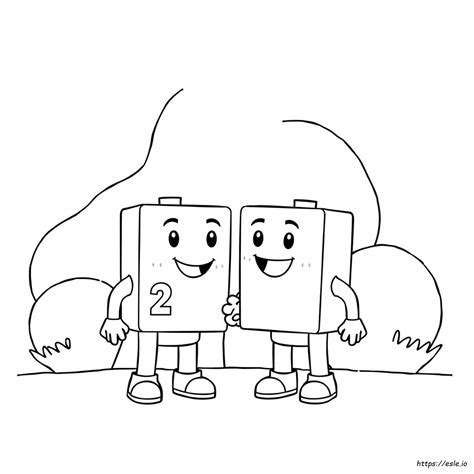Numberblocks 2 Coloring Pages