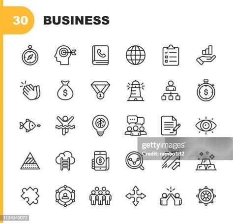 Business Line Icons Editable Stroke Pixel Perfect For Mobile And Web