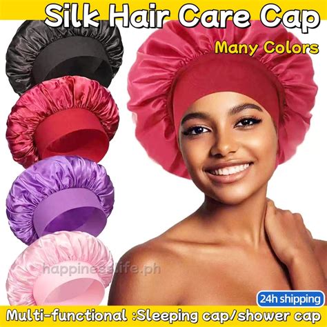 High Elasticity Sleep Cap Shower Cap Satin Bonnet Silk Bonnet For